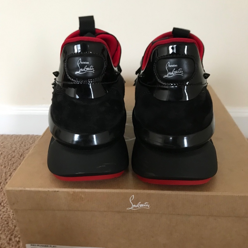Christian Louboutin Red Runner Suede And Leather Snea… - Gem
